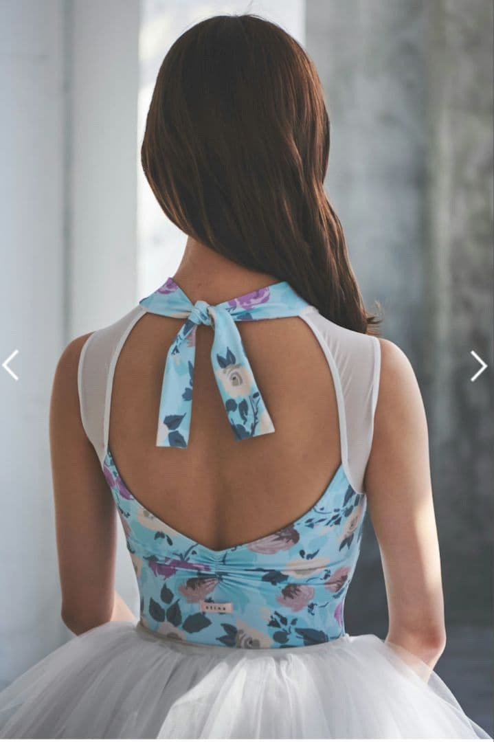 stina 限定 レオタード Mサイズ ミント ブルー 美品 ハイネック