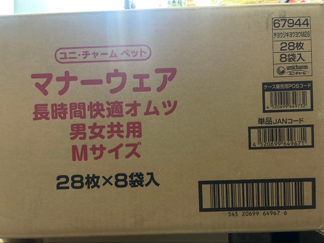 ユニチャーム マナーウェア Mサイズ 28枚入り×8袋(1袋1,875円)いぬ用