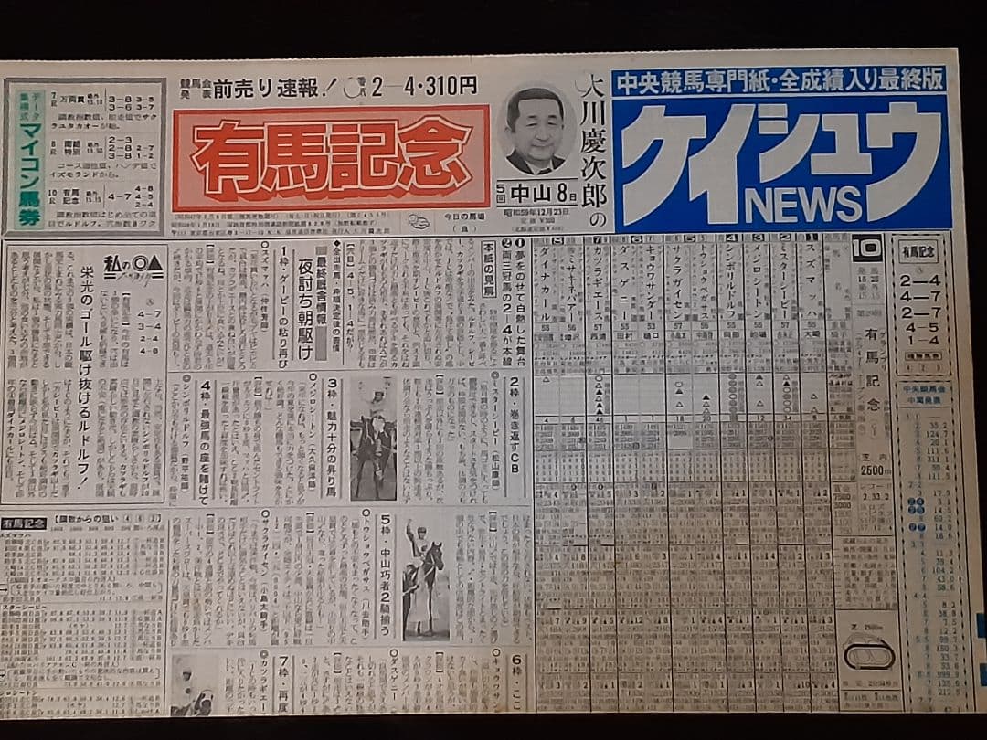 ミスターシービー号 三冠&天皇賞秋、JC、有馬記念 競馬新聞
