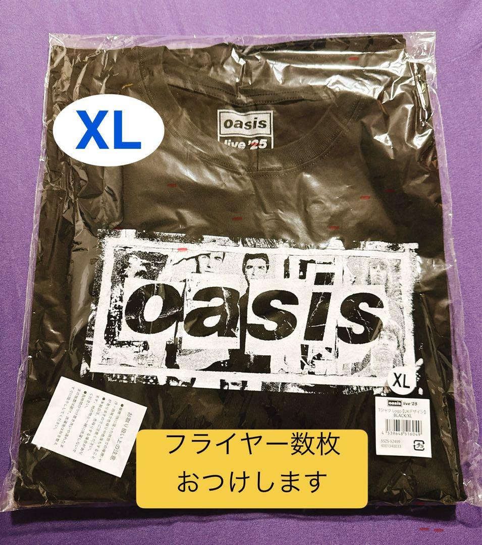 Oasis XL Tシャツ 黒 プリントロゴ