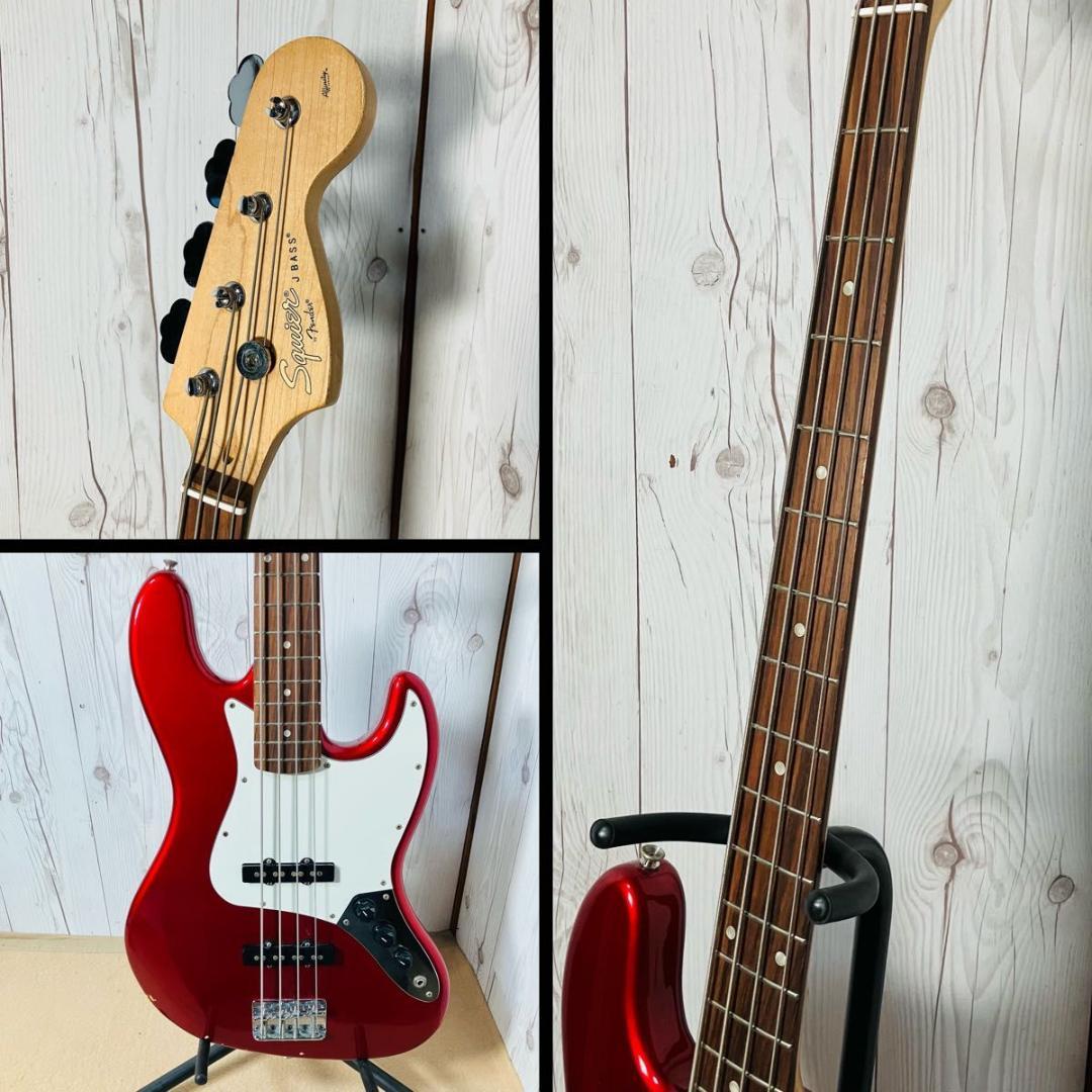 【希少】Squier by Fender J BASS エレキベース レッド