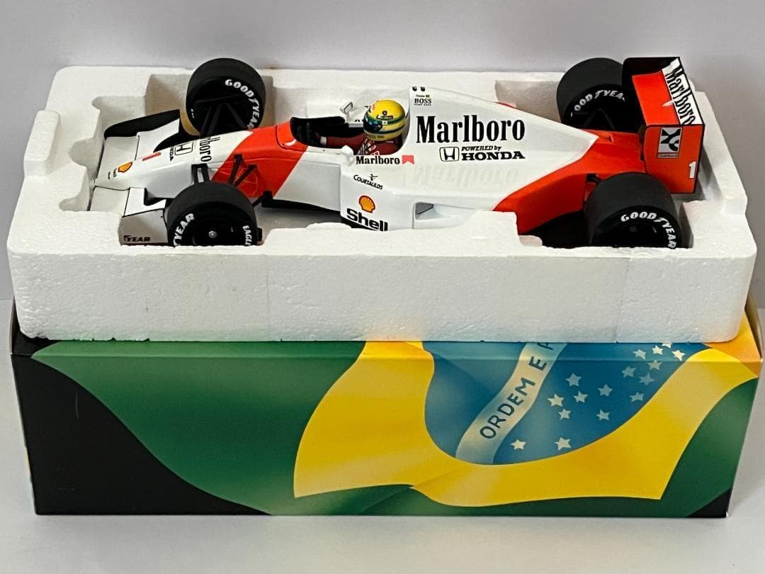 ミニチャンプス 1/18 McLaren Honda MP4/7 A.セナ 難有