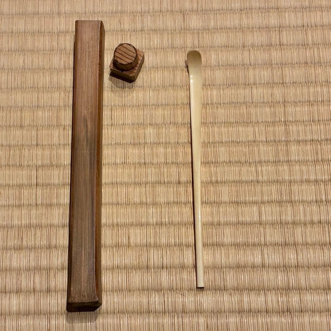 茶道具　節なし（げ）茶杓　16.5cm　時代物