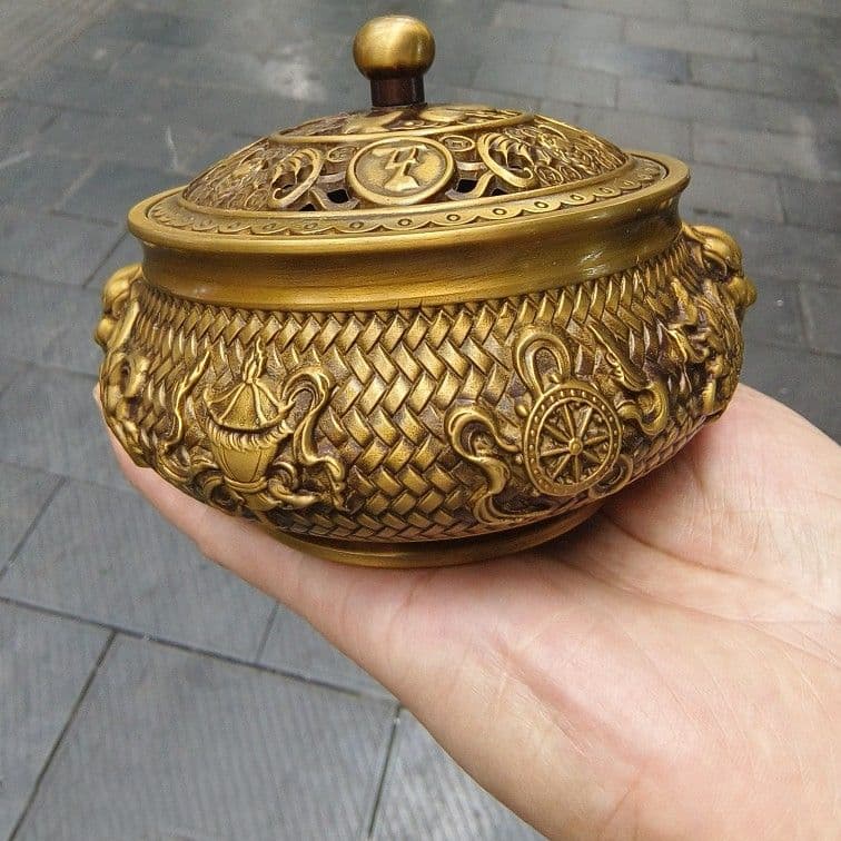 獅頭炉 五福臨門香炉 装飾品 工芸品 美術品 置物