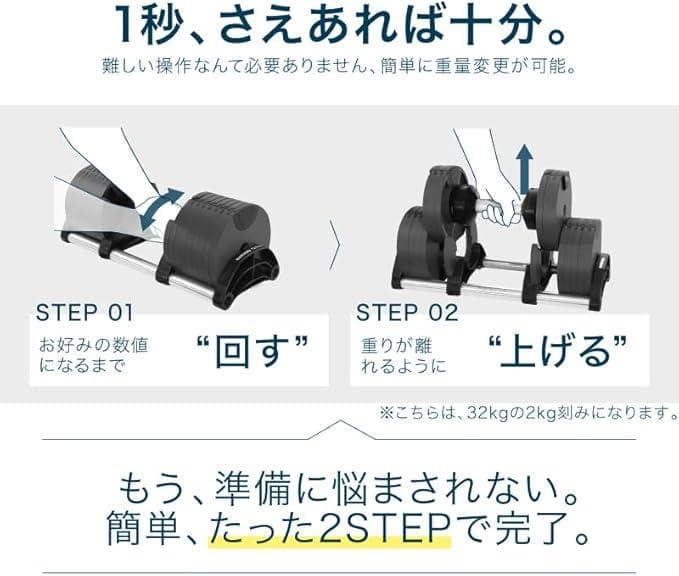 ②フレックスベル 20kg ダンベル