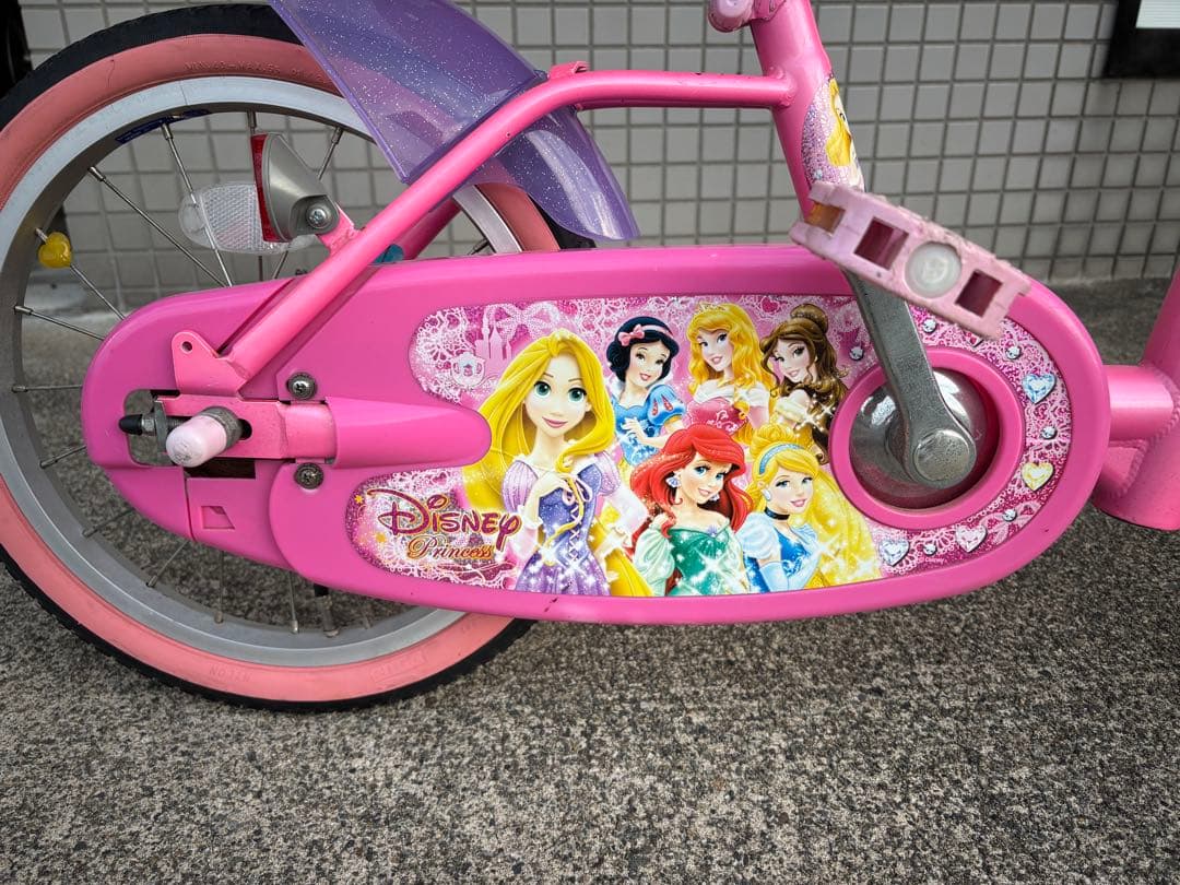 ディズニープリンセス 子供用自転車 ピンク