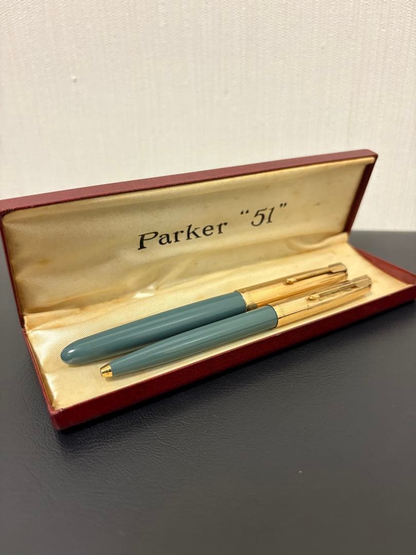 Parker 51 万年筆・ボールペンセット　グレーグリーン