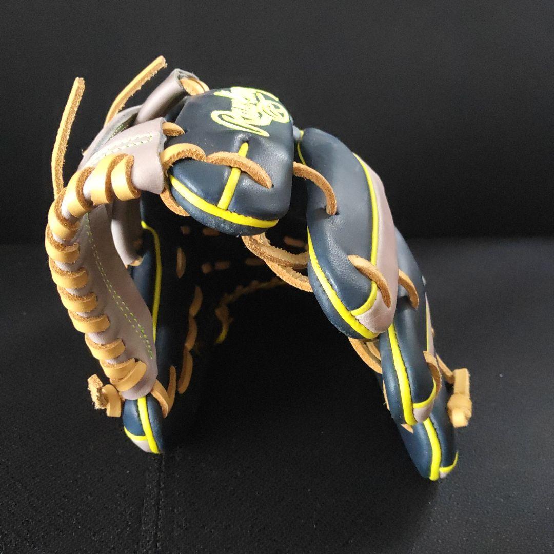 美品　Rawlings Hyper tech グローブ ネイビー　イエロー