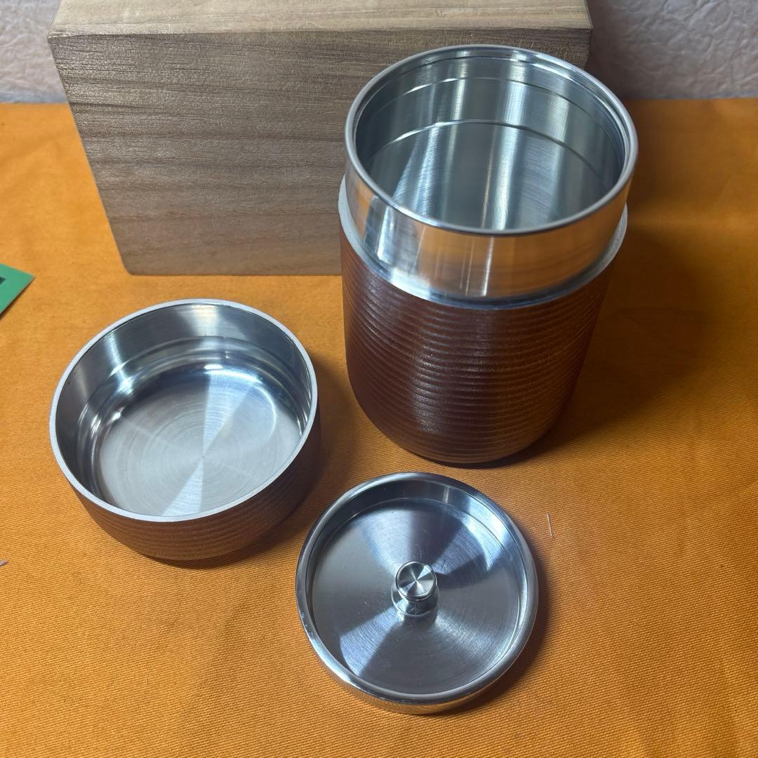 美品 錫製 茶壶 茶入 本錫 乾茂號造 共箱
