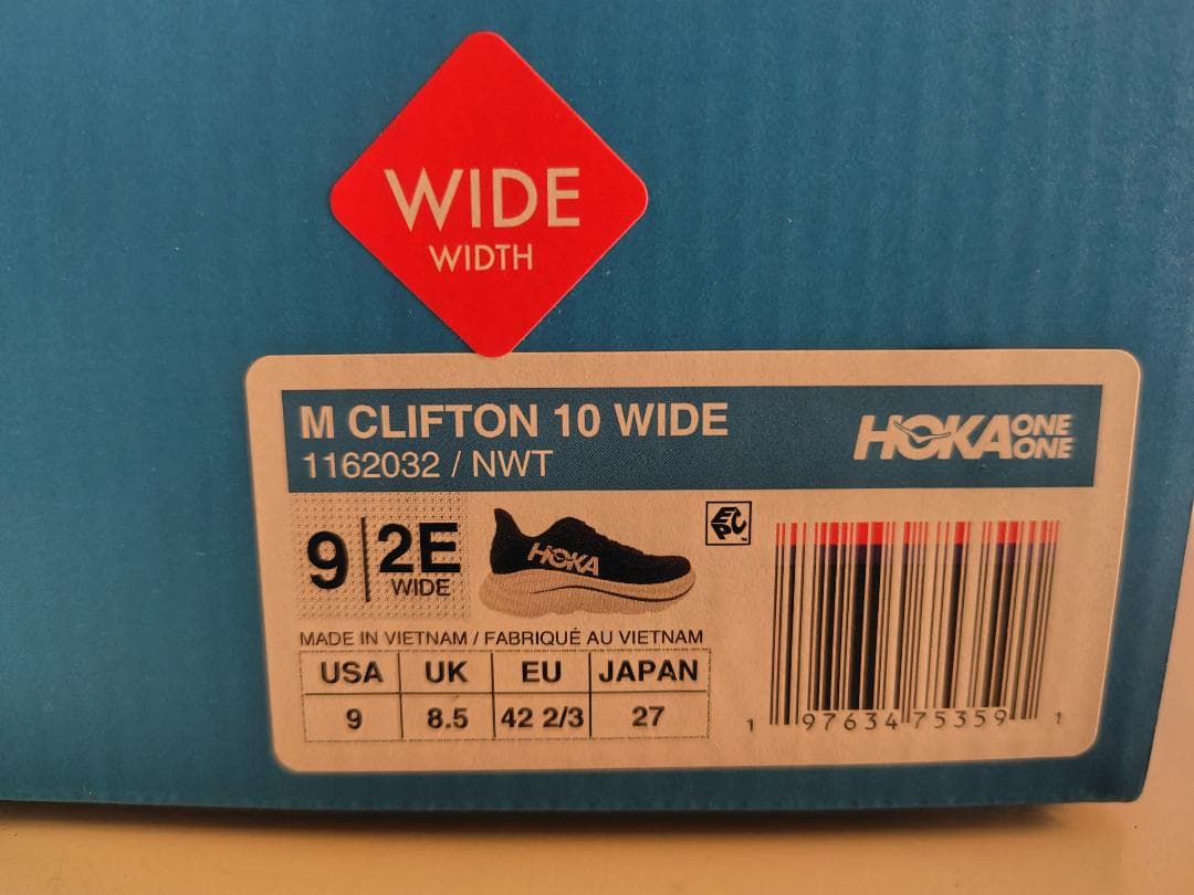[未使用品] HOKA CLIFTON 10 27cm WIDE