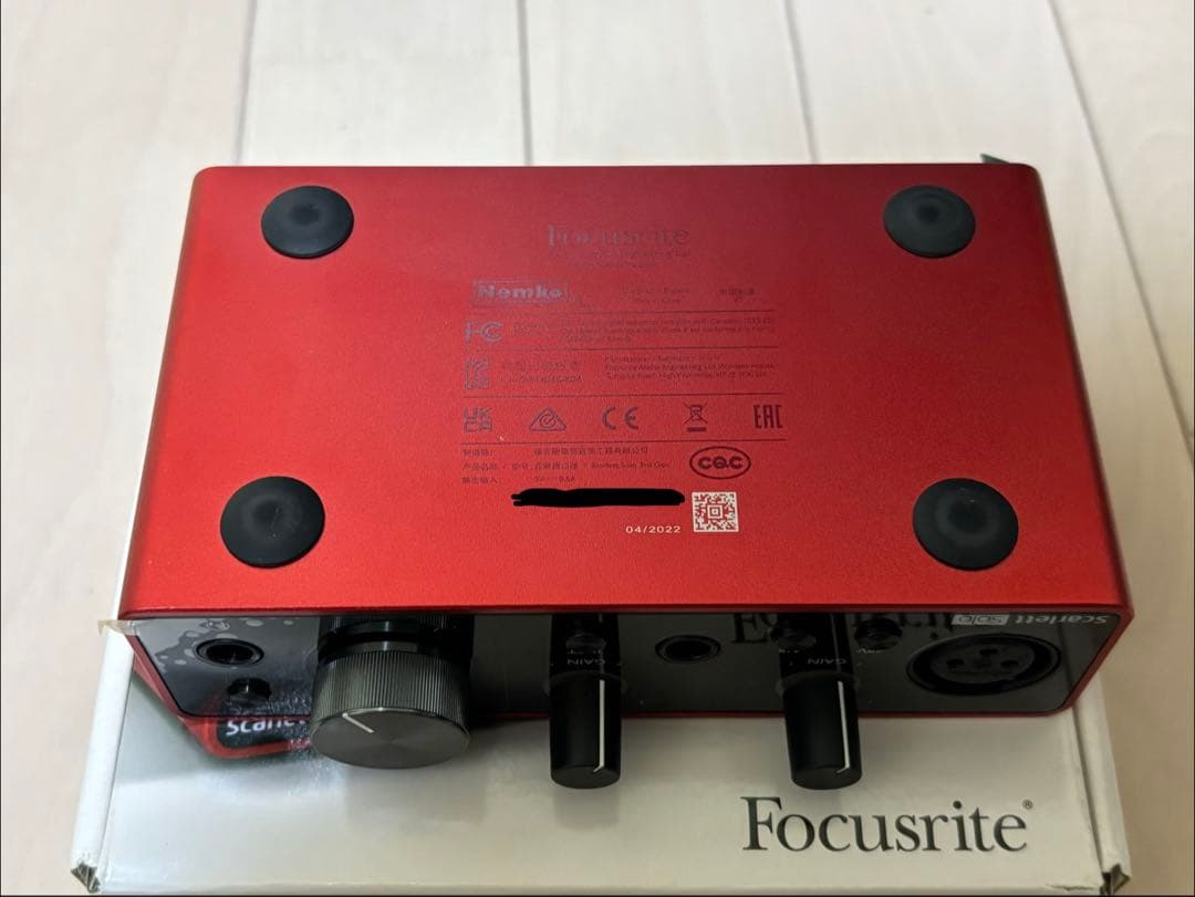 DTM・DAW Focusrite Scarlett Solo (3rd Gen)