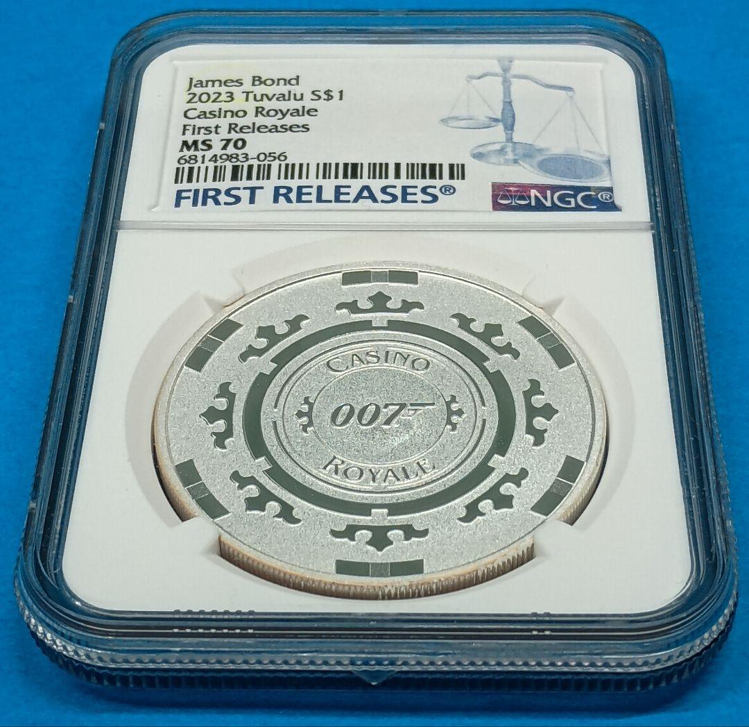 2023 ツバル James Bond 007 1ドル銀貨 NGC MS70FR