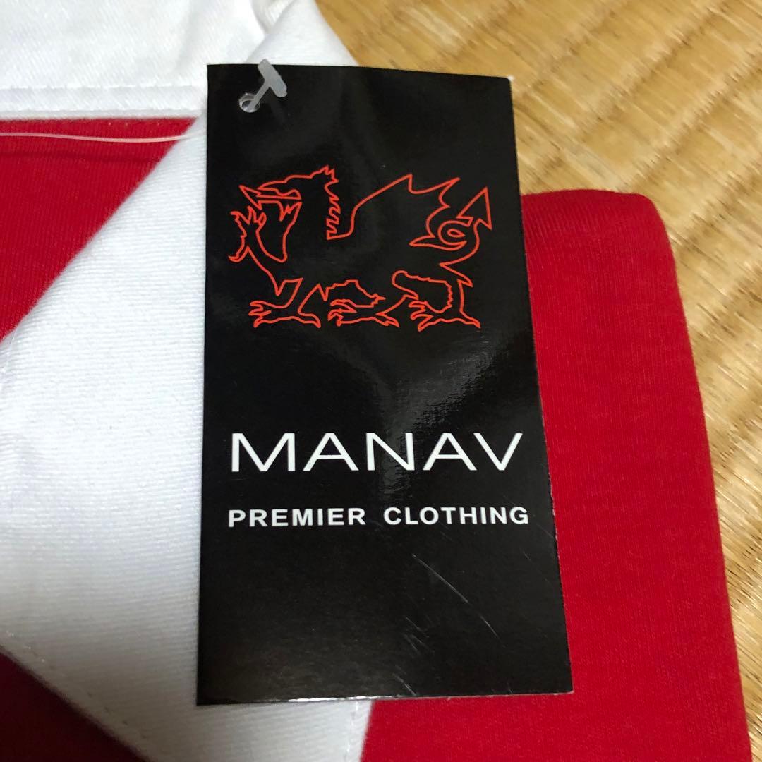 MANAV 赤 ラガーシャツ 8/10