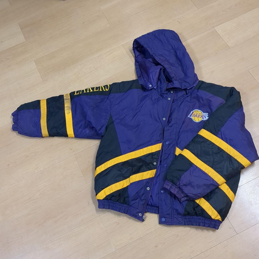 90s レイカーズ　ボンバージャケット　XL ロサンゼル　LAKERS