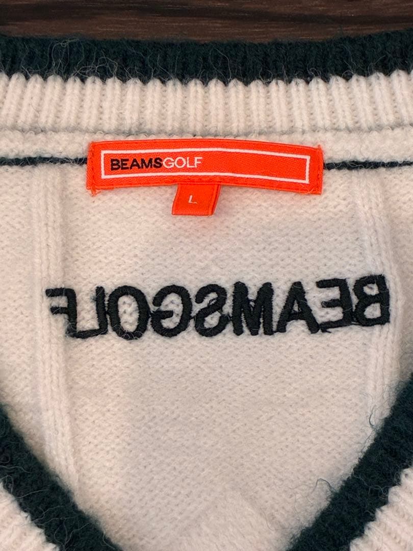 BEAMS GOLF Vネック ニット　メンズLサイズ