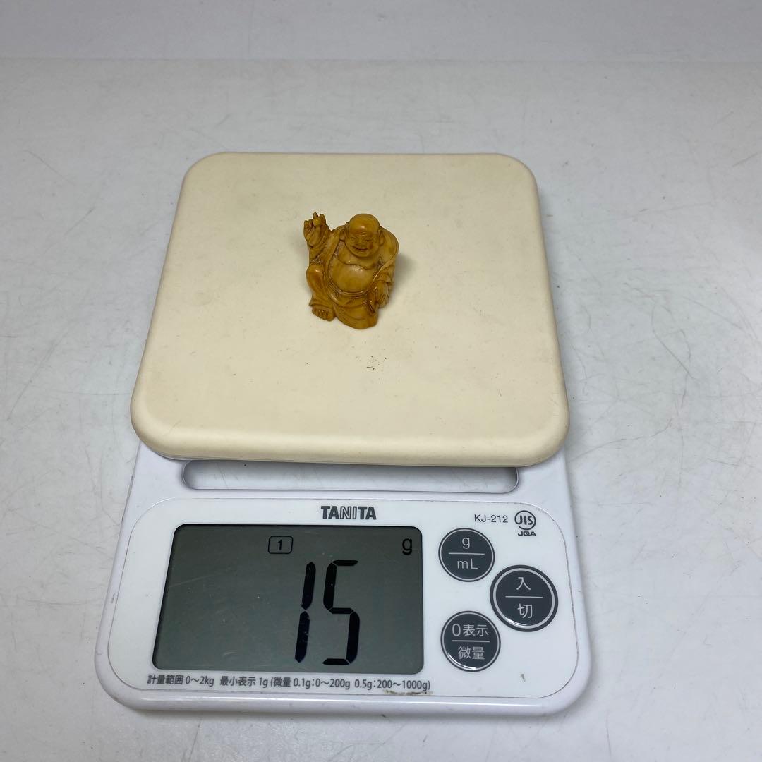 極上布袋　根付　15g 東R8-0205☆2F