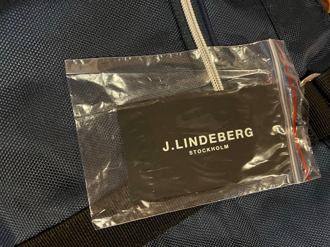 【新品】J.LINDEBERG ネイビーゴルフバッグ(シューズ袋付き)