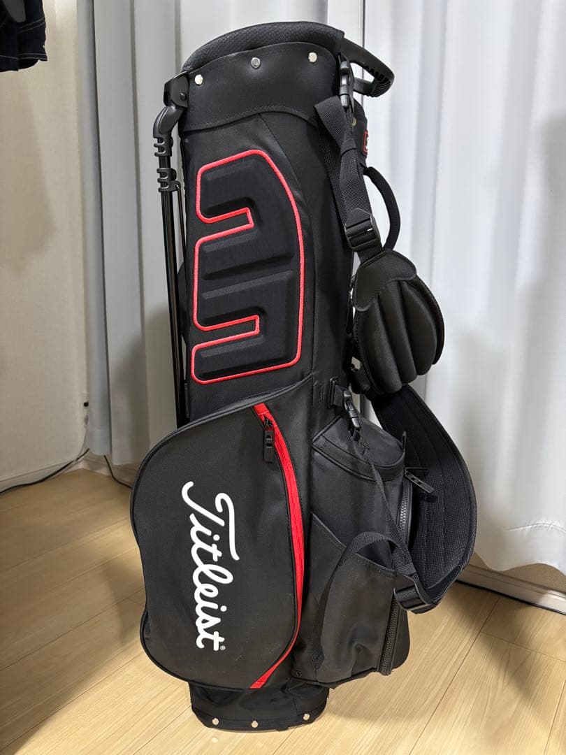 Titleist キャディバッグプレイヤーズ4 ブラック/レッドおまけ付