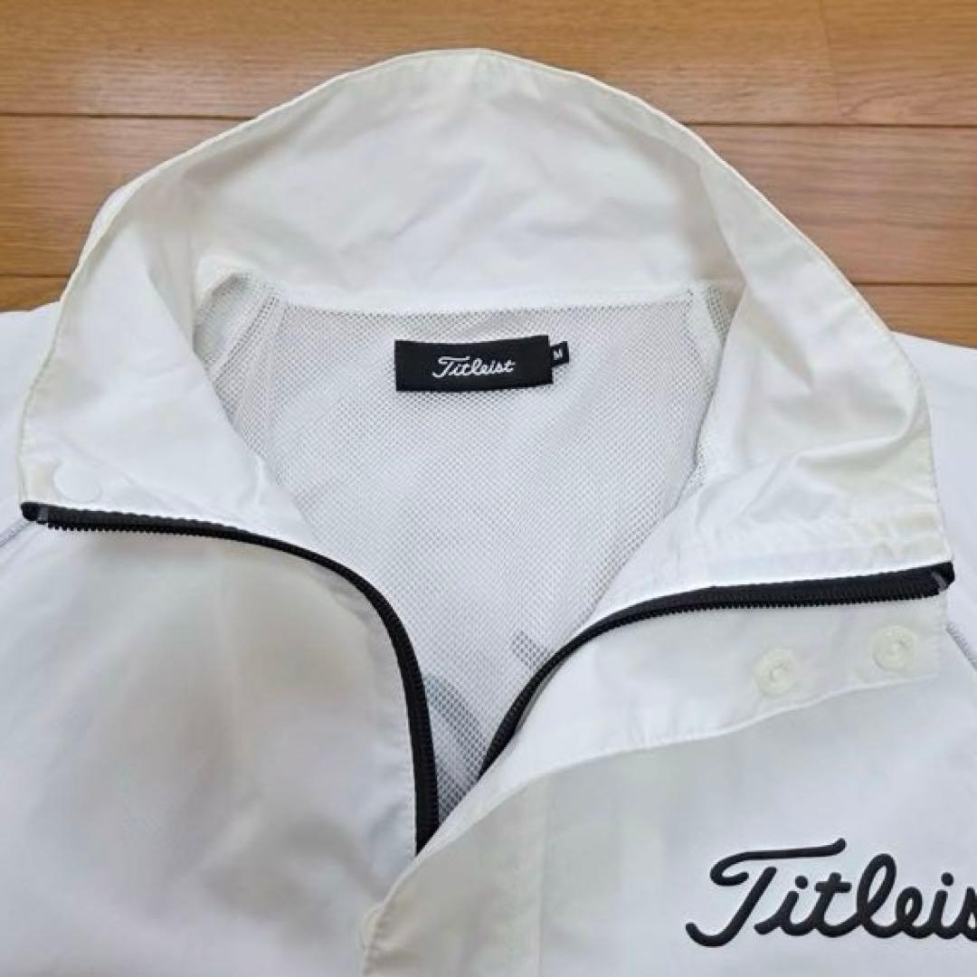 【美品】Titleist タイトリスト レインウェア ホワイト/ブラック M