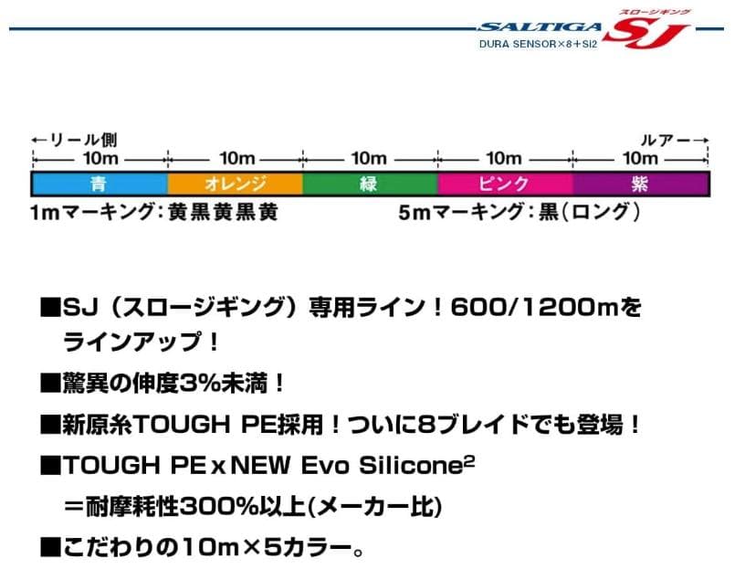 ダイワ PEライン ソルティガ デュラセンサー ×8+Si2 2号 1200m